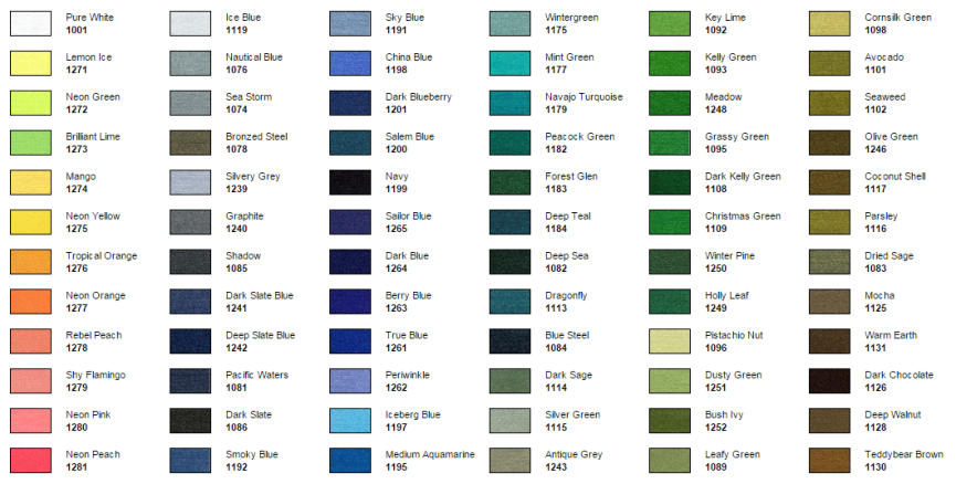 Embroidery Thread Colours – Stick Print and Press